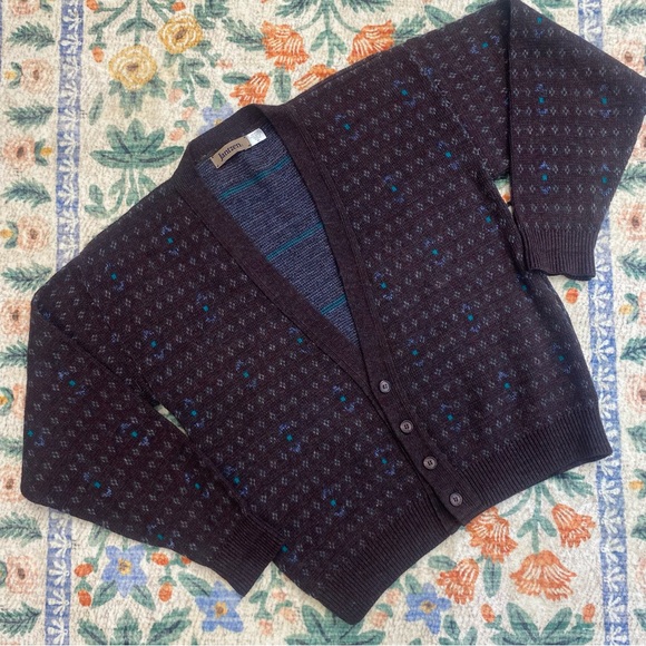 Jantzen | Sweaters | Vintage Jantzen Sweater Grandpa Cardigan Maroon ...